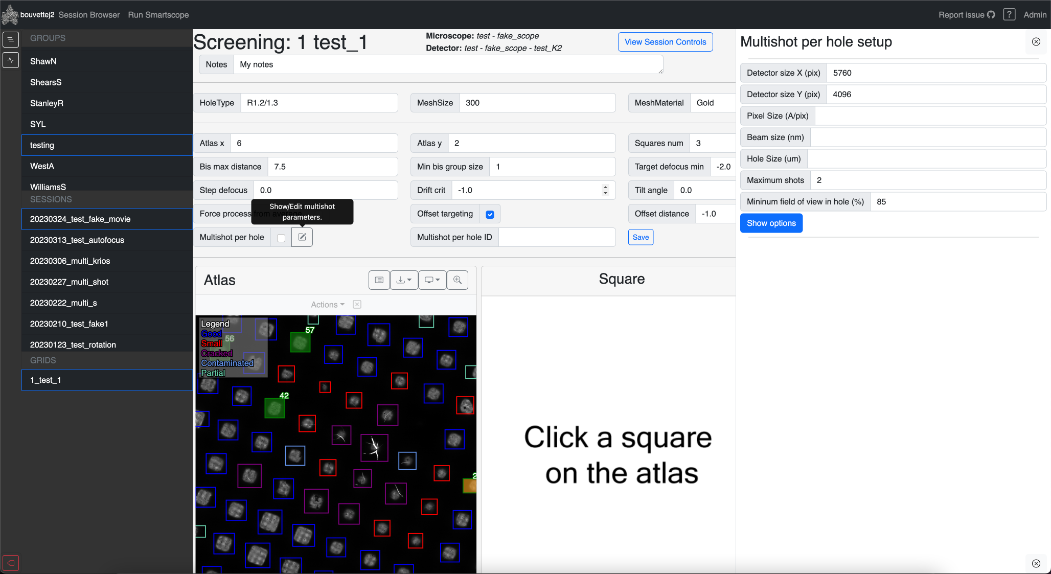 Multishot per hole - SmartScope