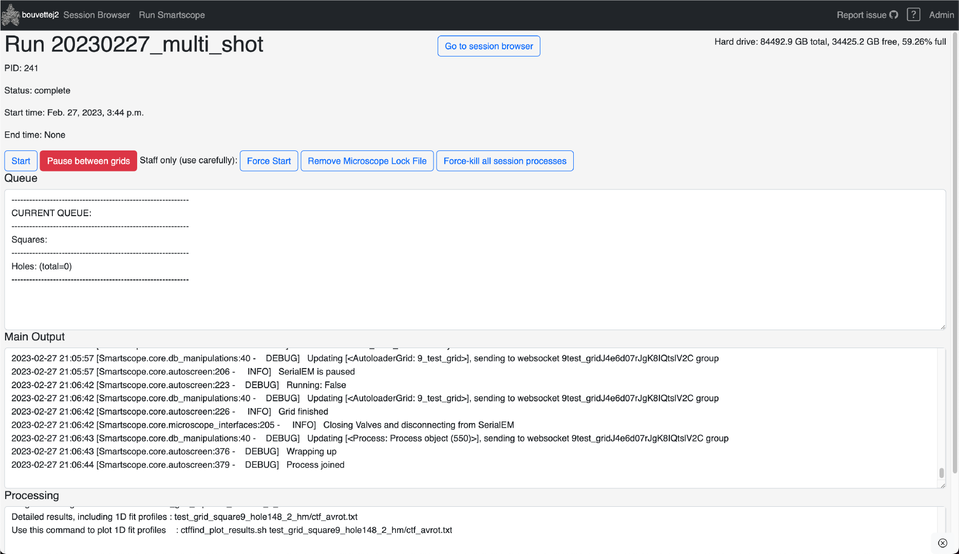 Run A Session Smartscope