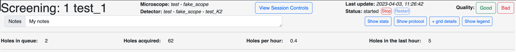 Status Bar - SmartScope